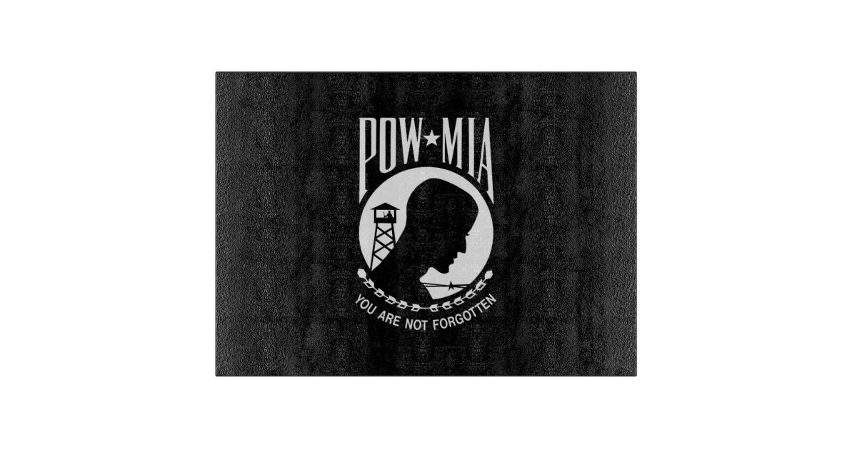 POW MIA Flag: Missing Soldiers of Vietnam War, WW2 Cutting Board | Zazzle