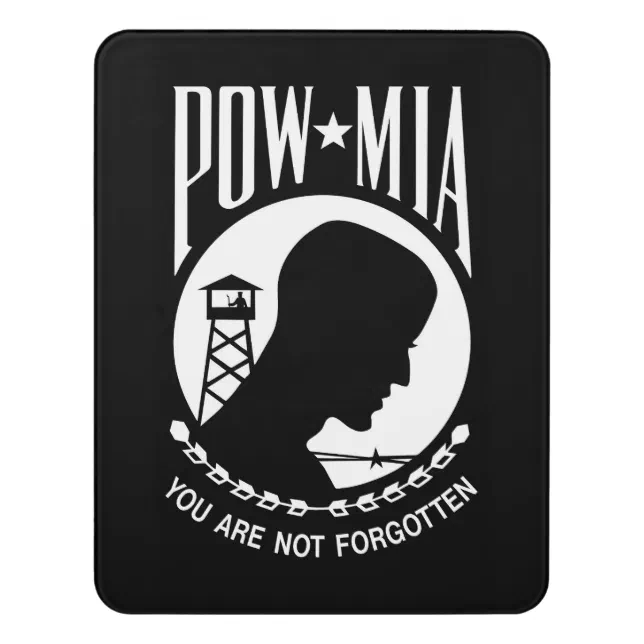 POW MIA Flag: Missing Soldiers of Vietnam War, WW2 Door Sign | Zazzle