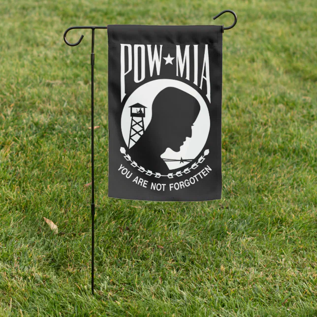 POW MIA Flag: Missing Soldiers of Vietnam War, WW2 Garden Flag | Zazzle