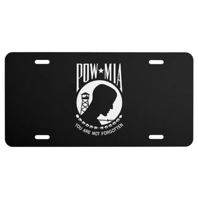 POW MIA Flag: Missing Soldiers of Vietnam War, WW2 License Plate | Zazzle