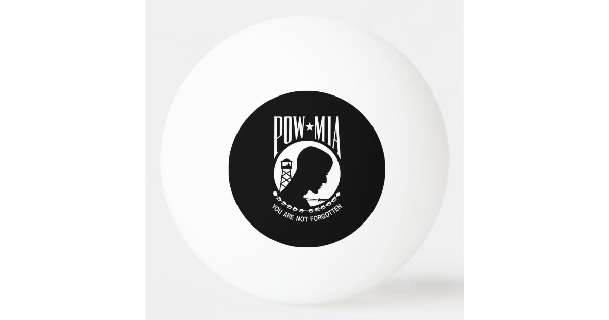 POW MIA Flag: Missing Soldiers of Vietnam War, WW2 Ping Pong Ball | Zazzle