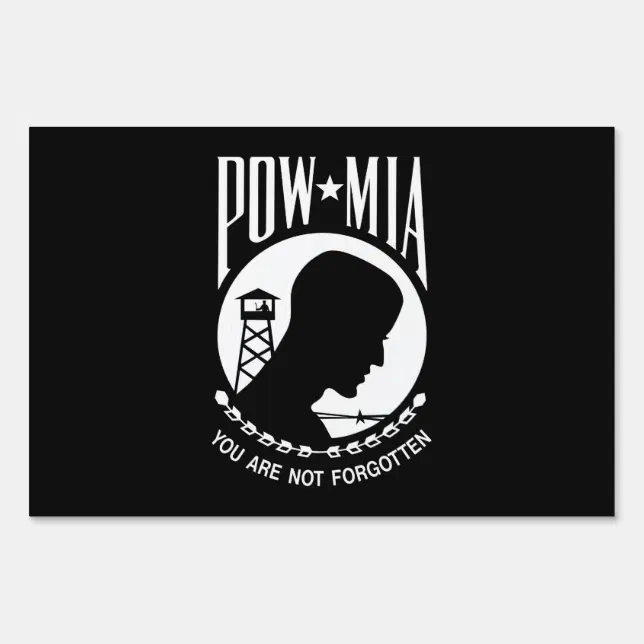 POW MIA Flag: Missing Soldiers of Vietnam War, WW2 Sign | Zazzle