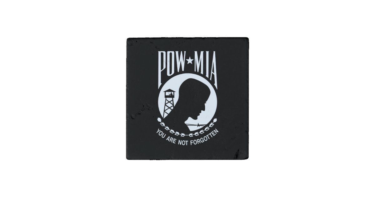 POW MIA Flag: Missing Soldiers of Vietnam War, WW2 Stone Magnet | Zazzle