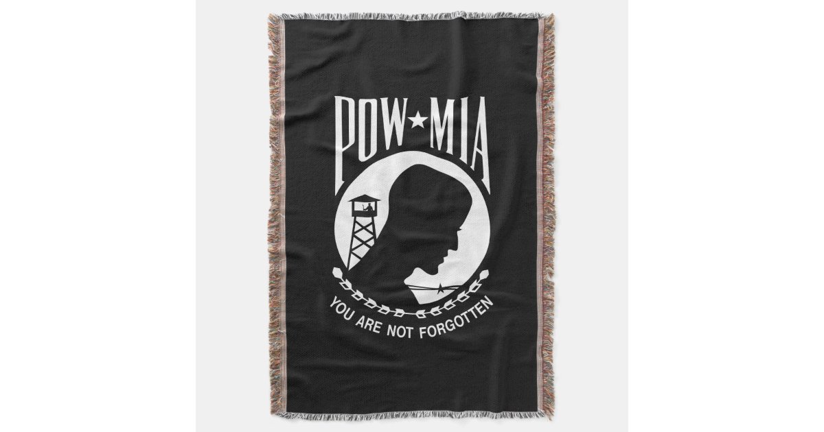 POW MIA Flag: Missing Soldiers of Vietnam War, WW2 Throw Blanket | Zazzle