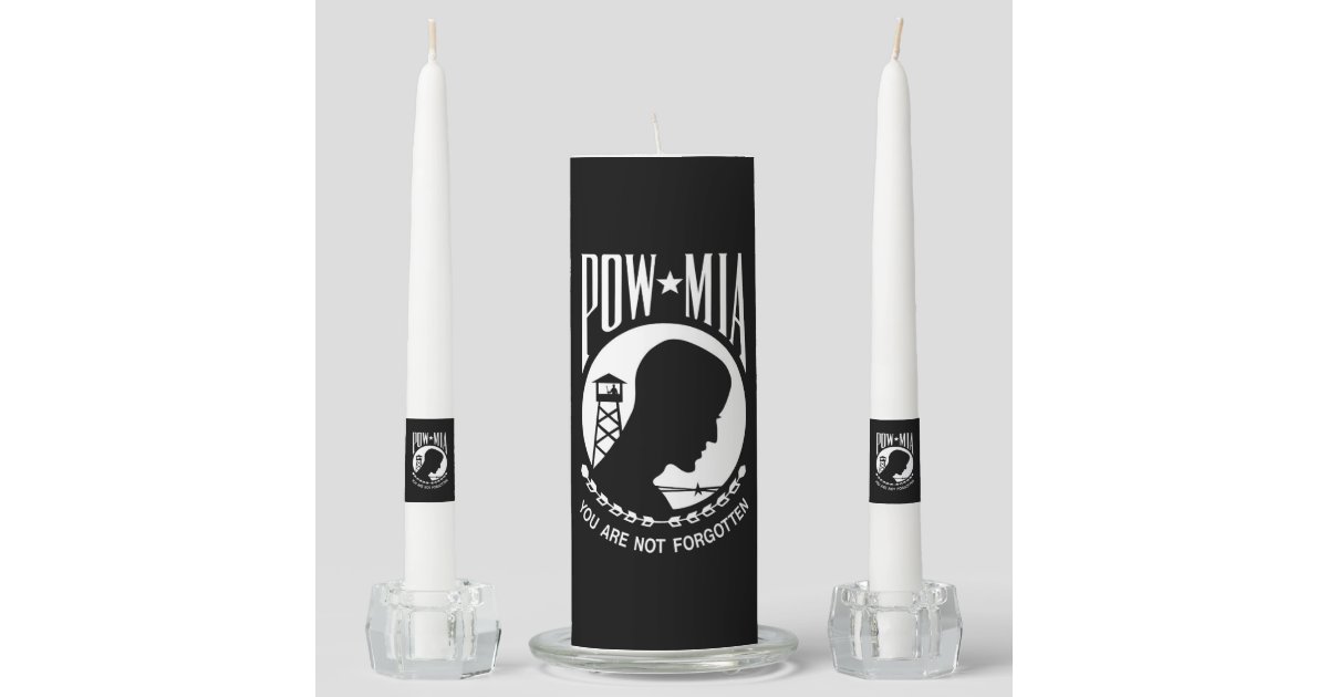 POW MIA Flag: Missing Soldiers of Vietnam War, WW2 Unity Candle Set ...