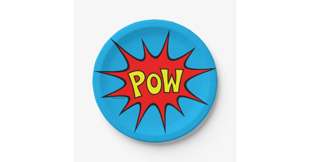 POW! PAPER PLATES | Zazzle