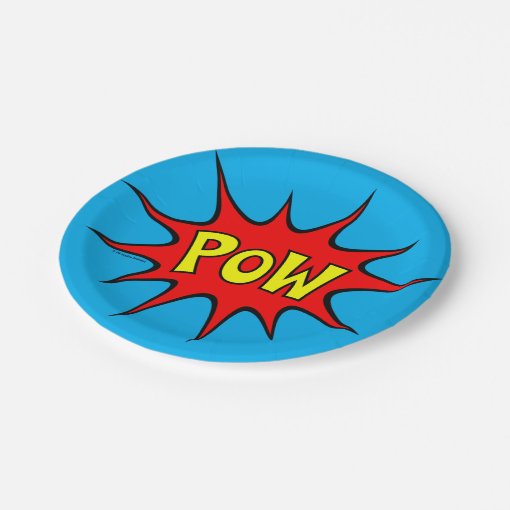 POW! PAPER PLATES | Zazzle