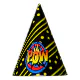 Pow Pop Art Cartoon Superpower Birthday Hat | Zazzle
