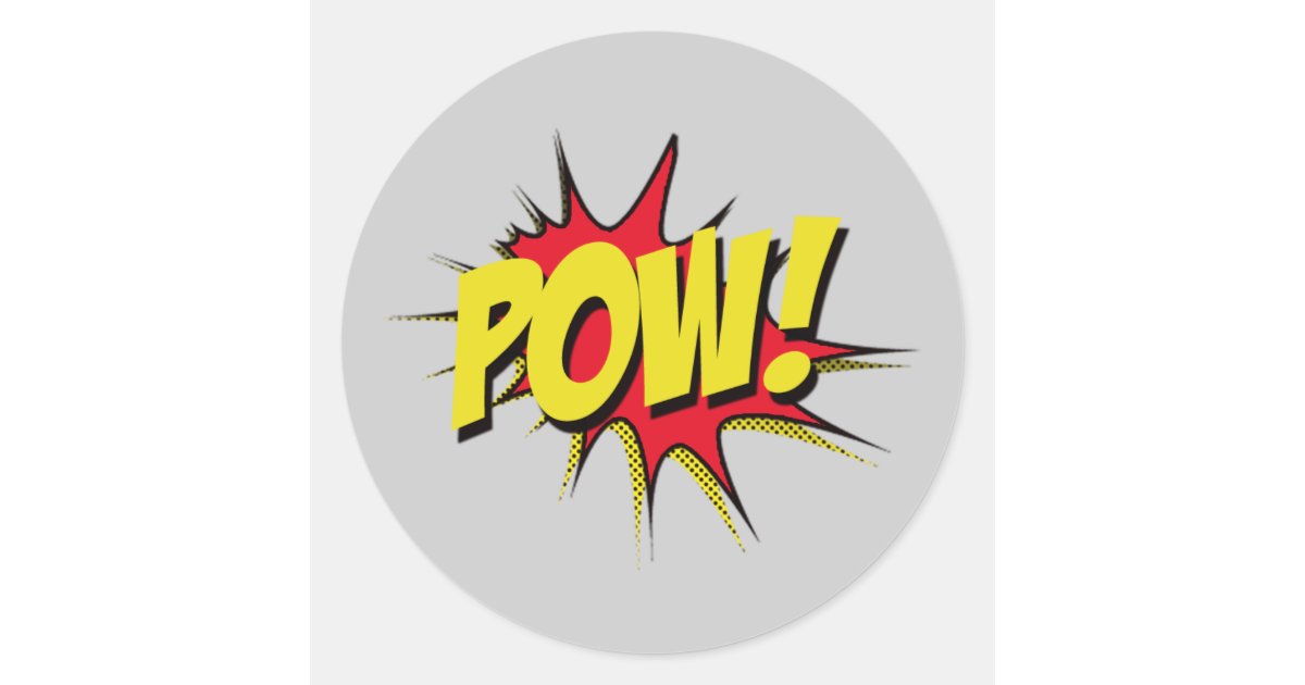 Pow! Superhero Party Stickers | Zazzle