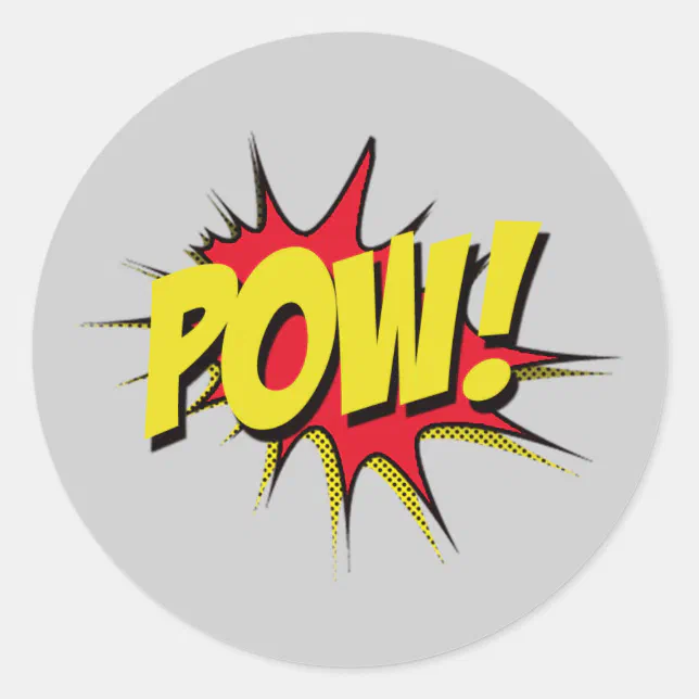 Pow! Superhero Party Stickers | Zazzle