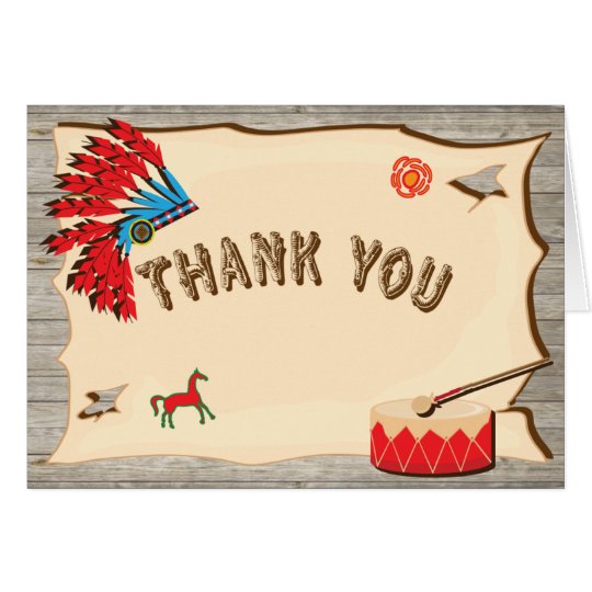 Pow Wow American Indian Thank you note cards | Zazzle.com