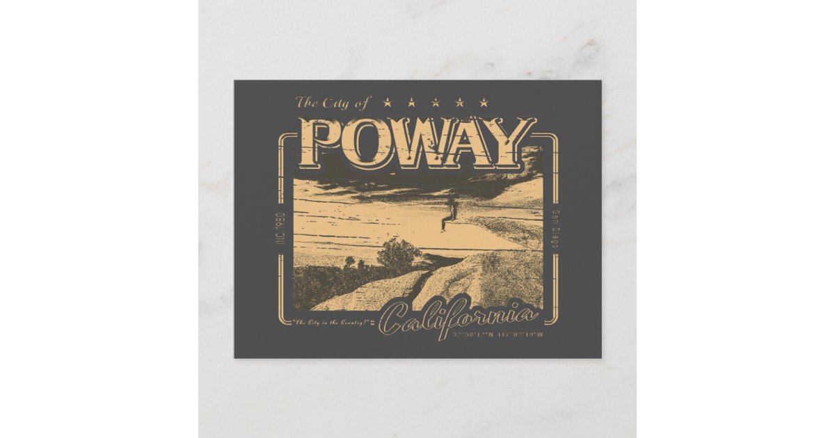 POWAY SAN DIEGO CALIFORNIA - POTATO CHIP ROCK POSTCARD | Zazzle