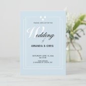 Powder Blue Wedding Invitation | Zazzle