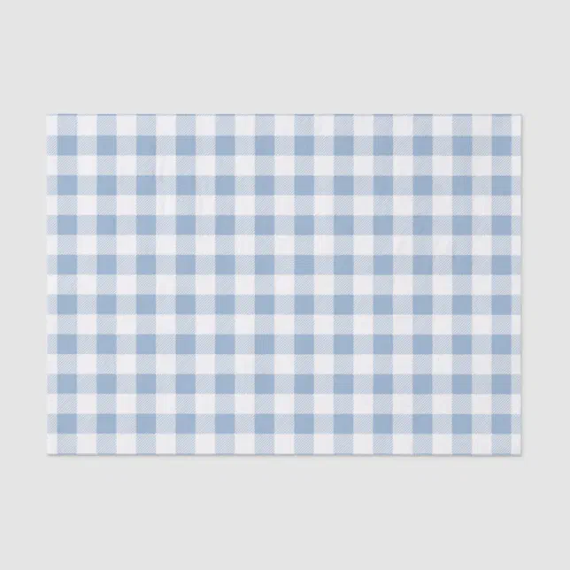 Powder Blue White Plaid Pattern Tissue Paper | Zazzle