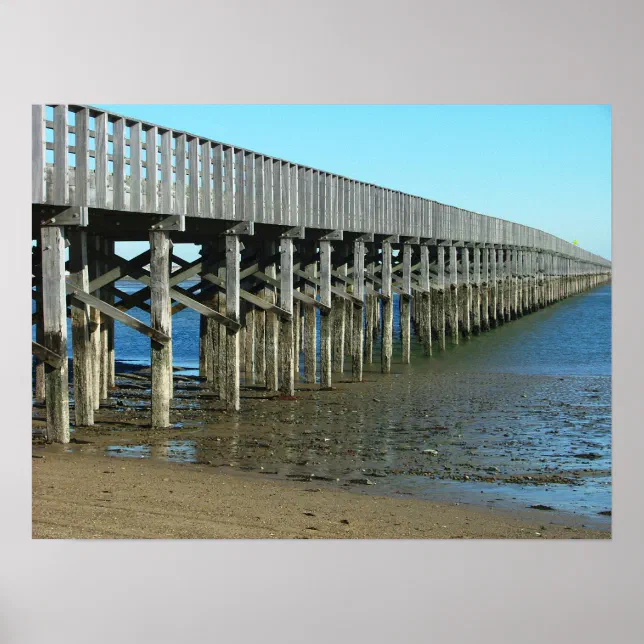 powder point bridge duxbury ma. wooden bridge poster | Zazzle
