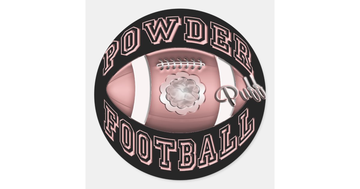 Powder Puff Football Classic Round Sticker | Zazzle
