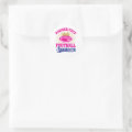 Powder Puff Football Seniors Classic Round Sticker | Zazzle