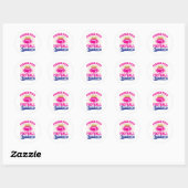 Powder Puff Football Seniors Classic Round Sticker | Zazzle