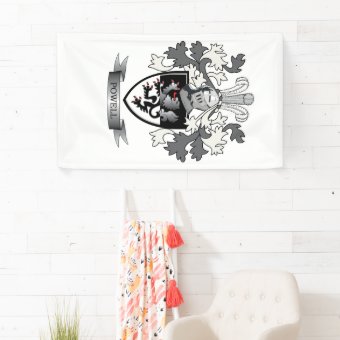 Powell Family Crest Coat of Arms Banner | Zazzle