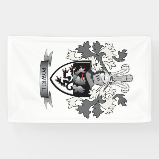 Powell Family Crest Coat of Arms Banner | Zazzle