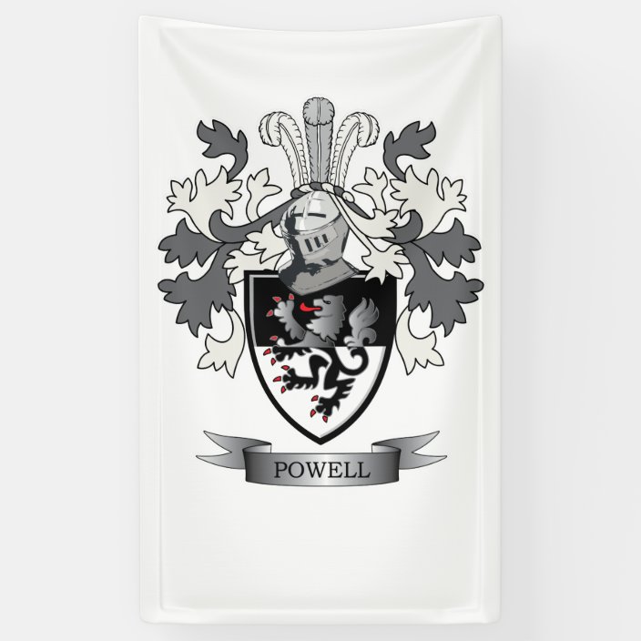 Powell Family Crest Coat of Arms Banner | Zazzle.com