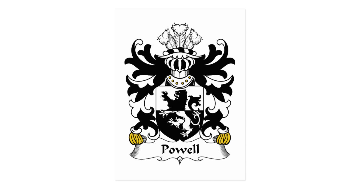 Powell Family Crest Postcard | Zazzle.com