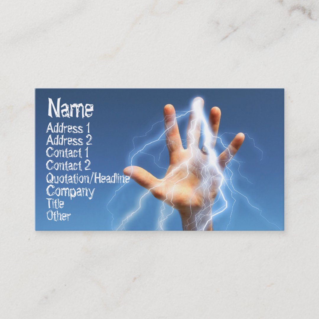 Power! Business Cards | Zazzle