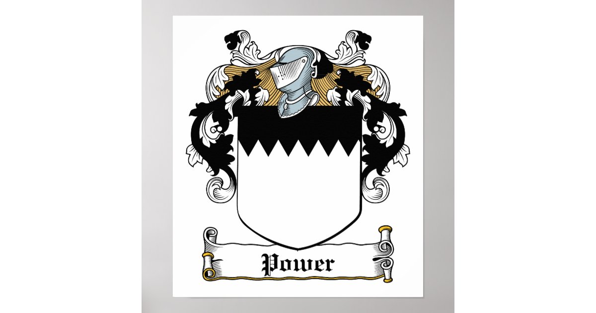 Power Family Crest Poster | Zazzle