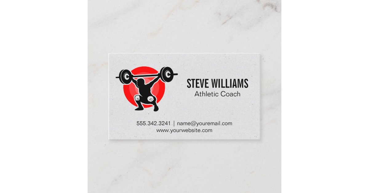 Power Lifting Logo | Athlete Business Card | Zazzle
