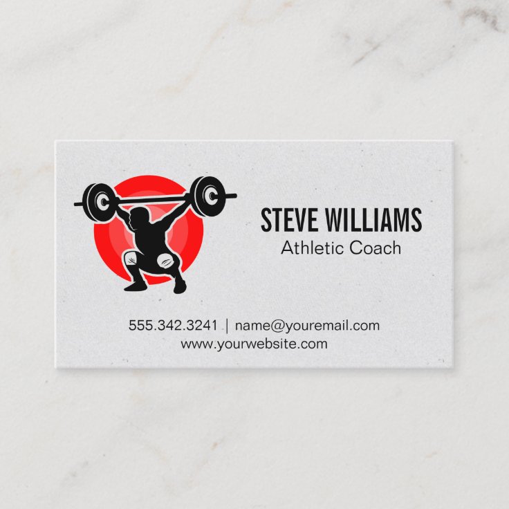 Power Lifting Logo | Athlete Business Card | Zazzle