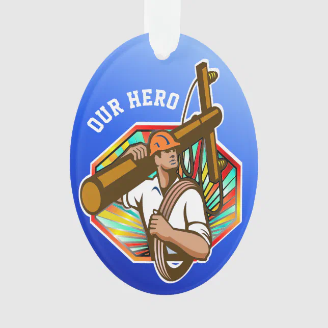 Power Line Electric Lineman - Appreciation Ornament | Zazzle