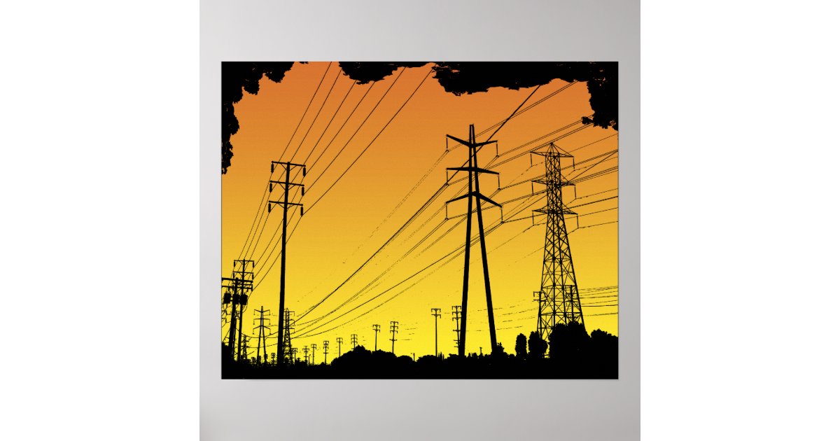Power lines poster | Zazzle