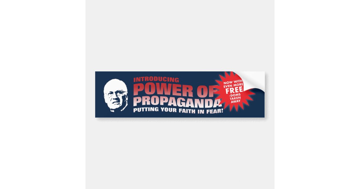 Power of Propaganda Bumper Sticker | Zazzle