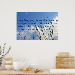 Power to Change the world. Poster | Zazzle