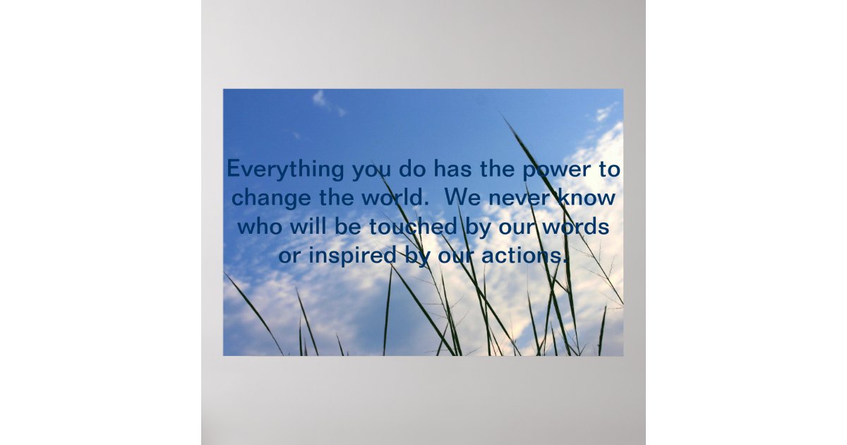 Power to Change the world. Poster | Zazzle