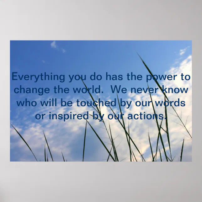 Power to Change the world. Poster | Zazzle