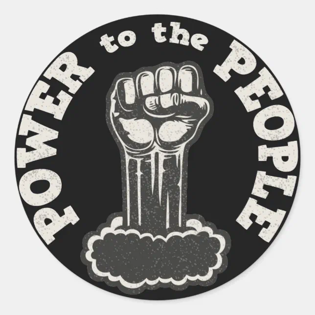 Power to the People Classic Round Sticker | Zazzle