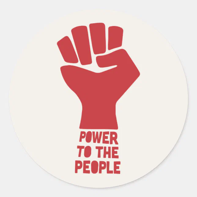 Power to the People Classic Round Sticker | Zazzle