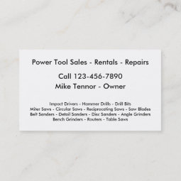 Power Tools Business Cards | Zazzle