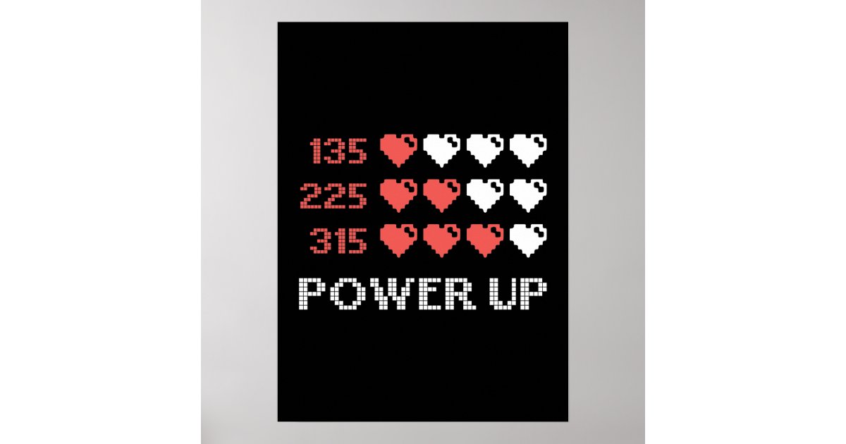 Power Up Bar, Funny, Gamer, Retro, Geek, Nerd Post Poster | Zazzle