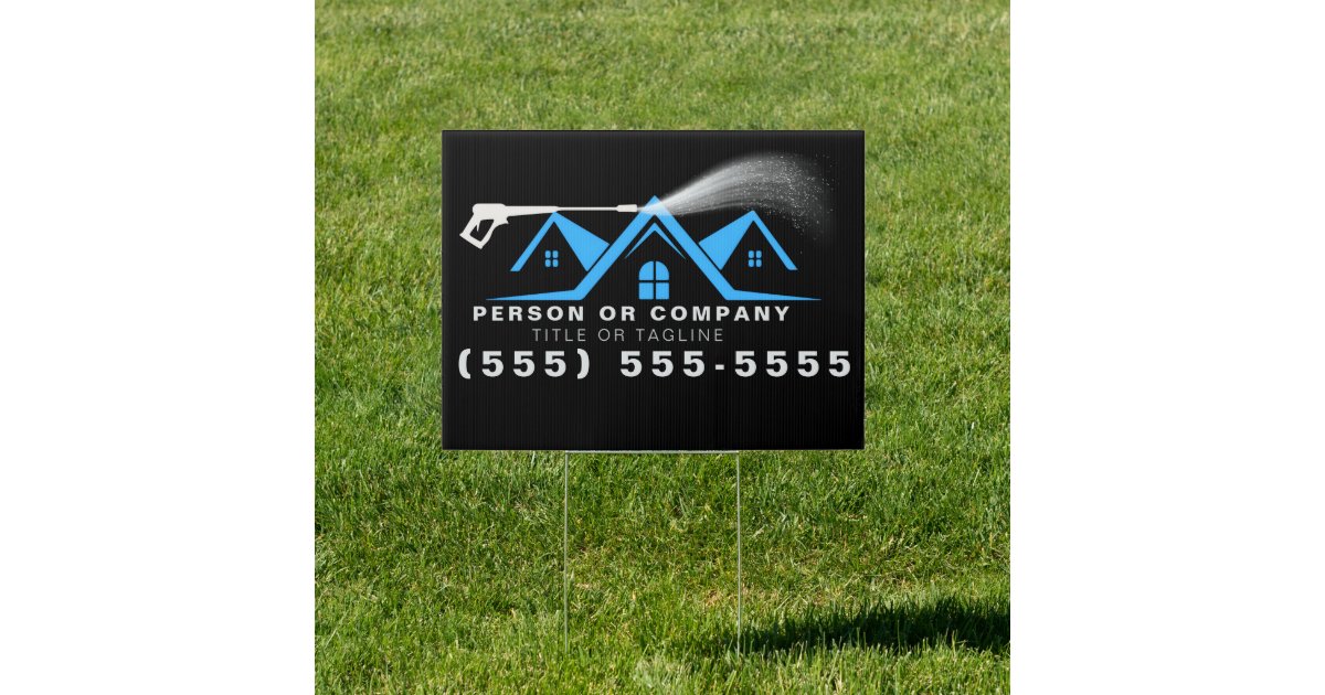 Power Washer House Cleaning Pressure Washing Sign | Zazzle