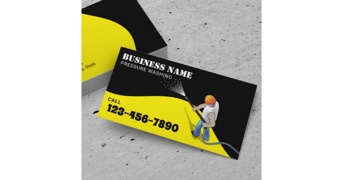 Power Washer Pressure Washing Pro House Cleaning B Business Card | Zazzle