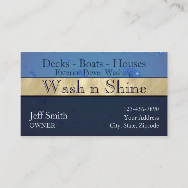 Power Washing Business Card | Zazzle