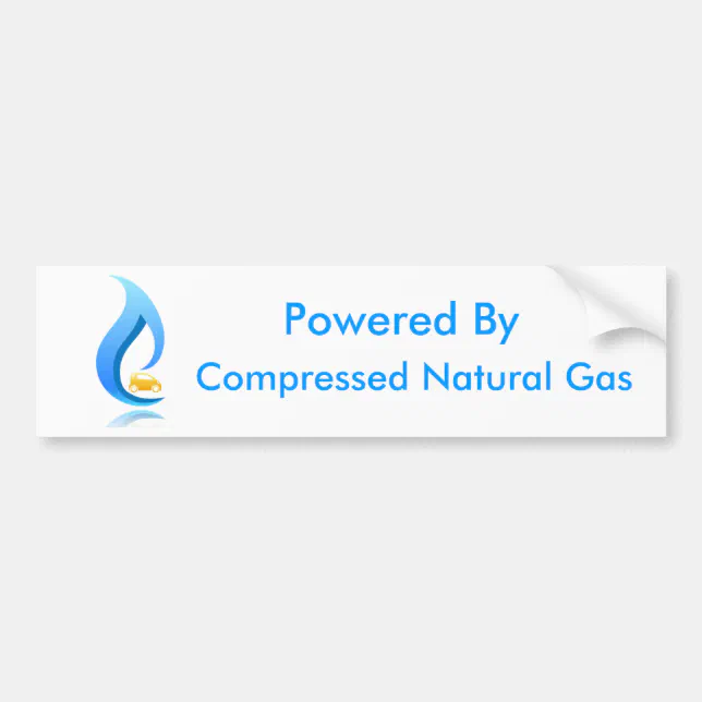 Powered By Compressed Natural Gas Bumper Sticker | Zazzle