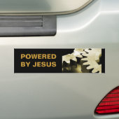 Powered By Jesus Bumper Sticker | Zazzle