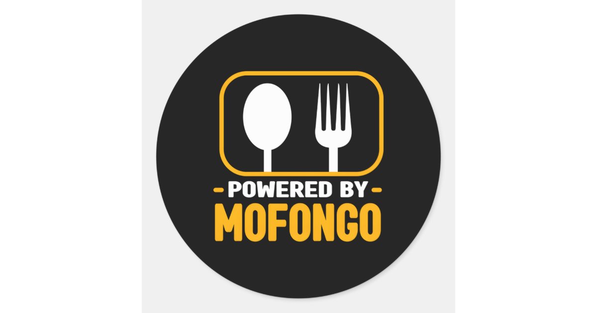 Powered By Mofongo Gu Humor Puerto Rican Food Classic Round Sticker ...