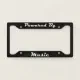 Powered By Music License Plate Frame | Zazzle