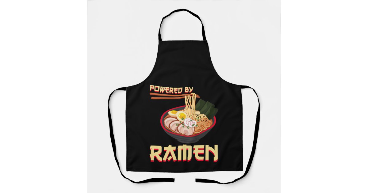 Powered By Ramen Japanese Anime Noodles Apron | Zazzle
