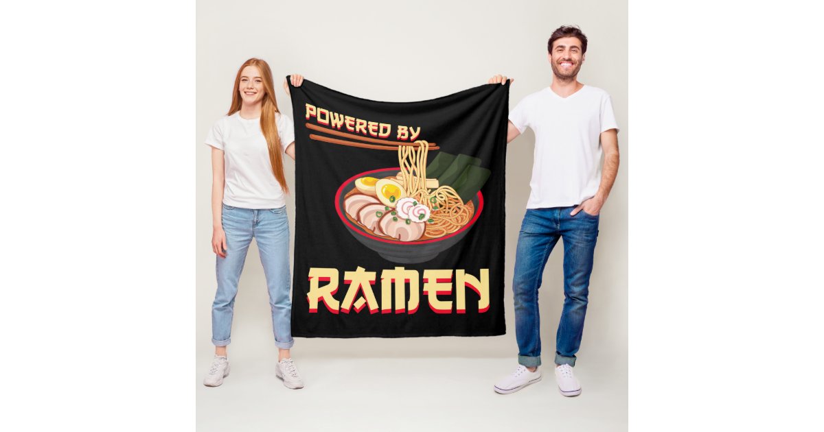 Powered By Ramen Japanese Anime Noodles Fleece Blanket | Zazzle