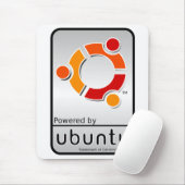 Powered By Ubuntu Mousepad | Zazzle